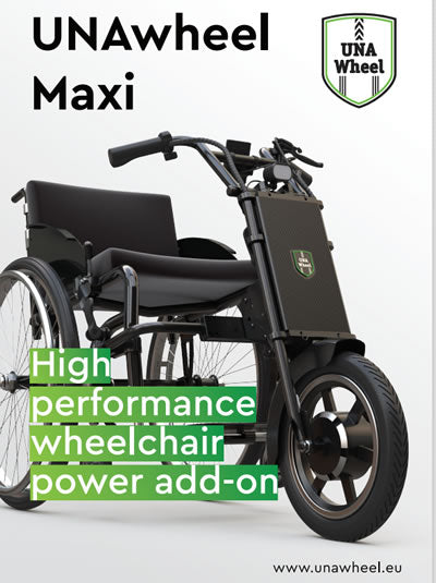 UNAwheel Mini by UnaCare | Power Assist Wheelchair Attachment